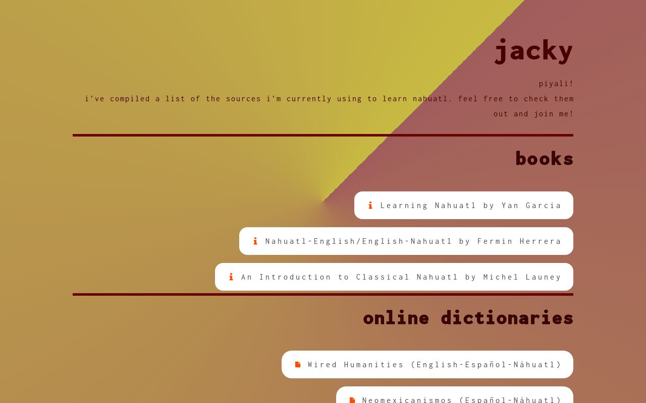 Nahuatl Language Resources
